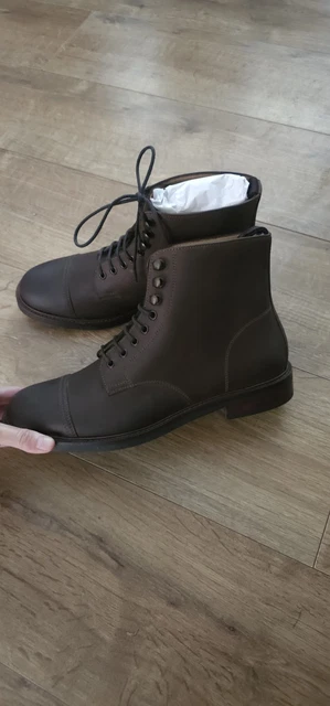 MEN LEATHER BROWN Jones Bootmarker Boots Lace Up Size 7 UK Eu41 £37.10 ...