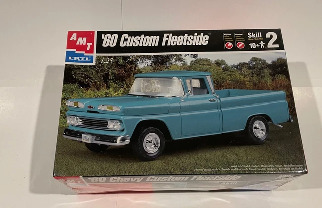 1960 CLASSIC CHEVY Custom Fleetside Model Kit New Chevrolet AMT 1:25 ...
