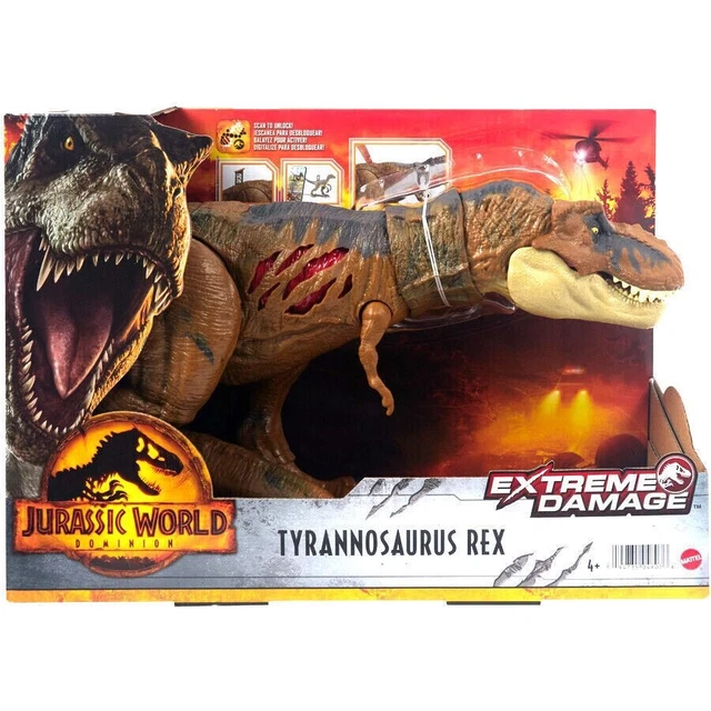 JURASSIC WORLD DOMINION Extreme Damage Tyrannosaurus Rex T-Rex Action ...
