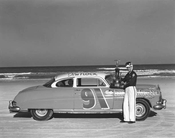 TIM FLOCK & His Hudson Hornet Daytona Beach 1952 1 Old Photo $9.00 ...