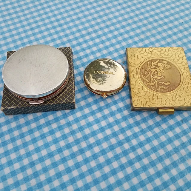 UN LOT POUDRIER Art déco/ un poudrier argenté, un miroir l'Oréal EUR 10 ...