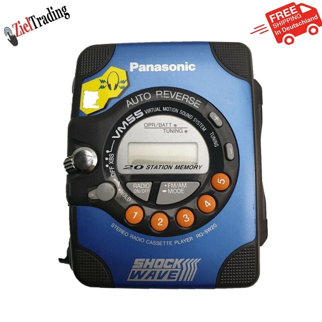 LECTEUR DE CASSETTE radio portable AM/FM Panasonic Walkman RQ-SW20 EUR ...