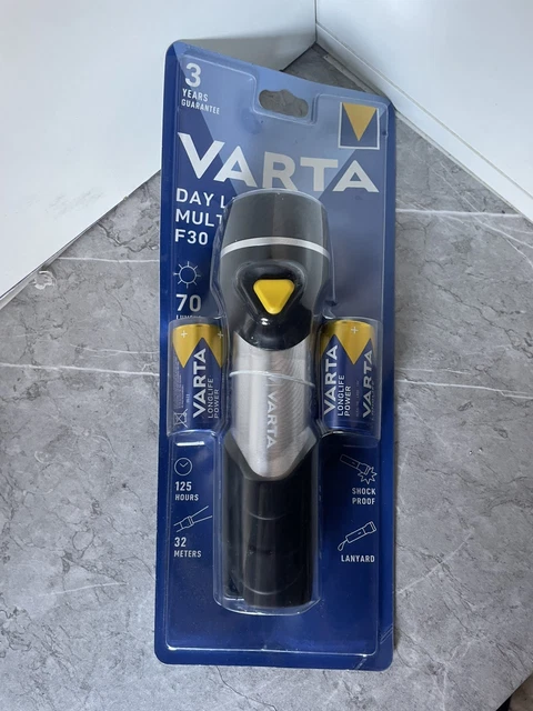 VARTA LED TORCH Flashlight (incl. 2 x D Batteries) Camping + General ...