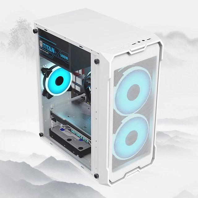 TRANSPARENT PC CASE For Micro-ATX/ITX Motherboard Desktop Computer ...