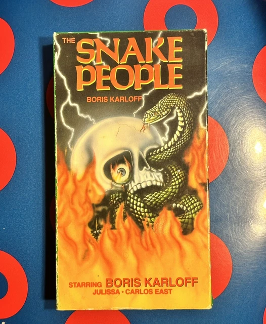 THE SNAKE PEOPLE (VHS 1989) Boris Karloff Voodoo LSD Snake Worshipers ...
