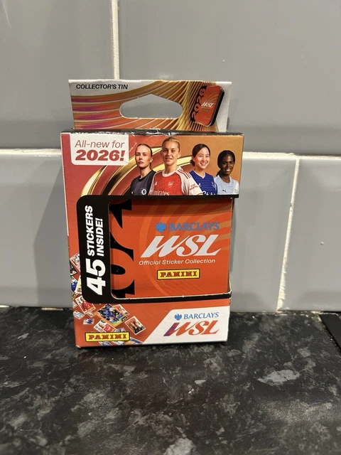 PANINI WSL WOMEN'S Super League 2026 Collector Tin 45 Stickers Inside ...