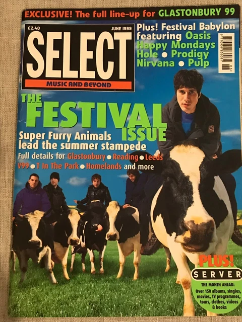 SELECT MUSIC MAGAZINE June 1999 Glastonbury Special Oasis Happy Mondays ...