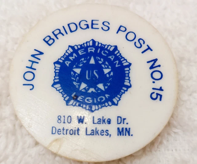 VINTAGE JOHN BRIDGES AMERICAN LEGION POST #15 DETROIT LAKES MN Free ...