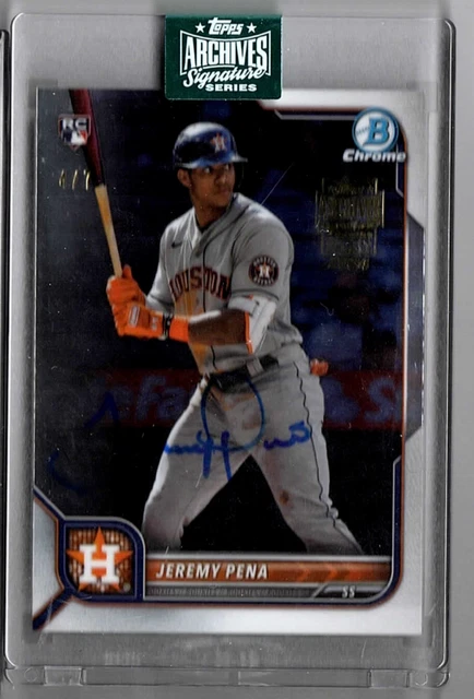 JEREMY PENA 2024 Topps Archive Signature Series RC 2022 Bowman Chrome ...