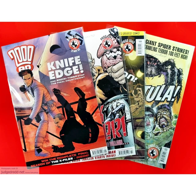 2000AD PROG 1341 1342 1343 1344 4 Comics Bags and Board 28 5 3 UK 2003 (Lot 1726 EUR 12,42 ...