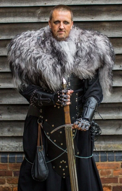 JON SNOW/MEDIEVAL/BLACK KNIGHT - Leather Armour Large Size Costume ...