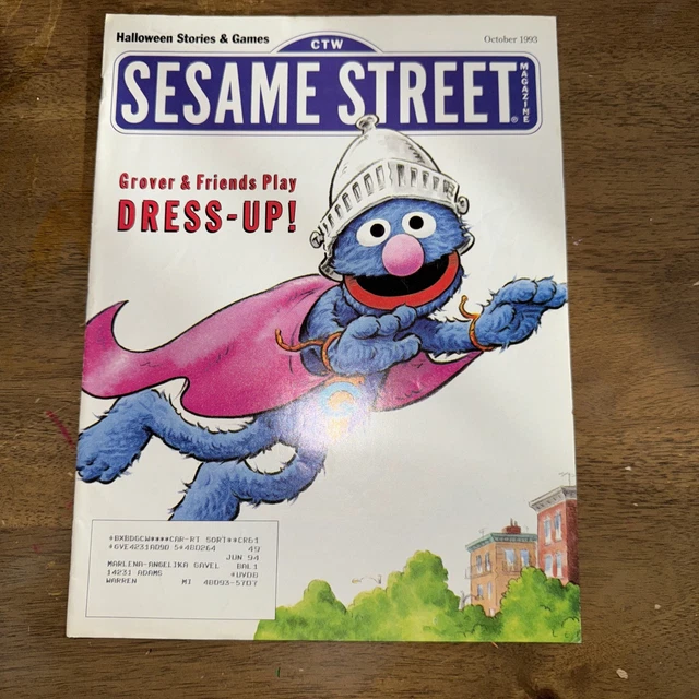 SESAME STREET MAGAZINE October 1993 Grover and Friends DRESS-UP! £7.38 ...