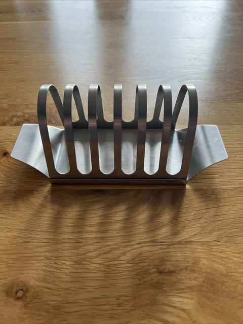 VINTAGE RETRO OLD Hall Atomic Design Stainless Steel 6 Slice Toast Rack ...