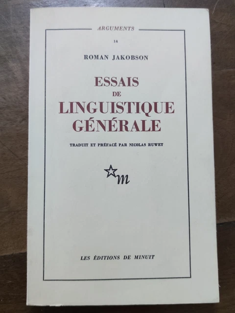 ESSAIS DE LINGUISTIQUE générale / 1966 éditions de minuit EUR 9,00 ...