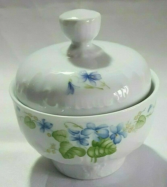 MITTERTEICH ZUCKERDOSE BAVARIA 180 Weiß Blumen Muster Deckeldose Tisch ...