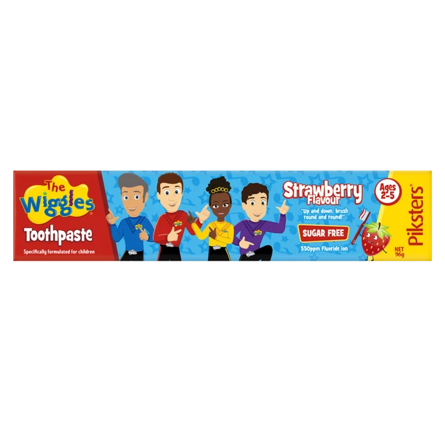 PIKSTERS THE WIGGLES Toothpaste 96g - Strawberry Flavour Sugar Free ...