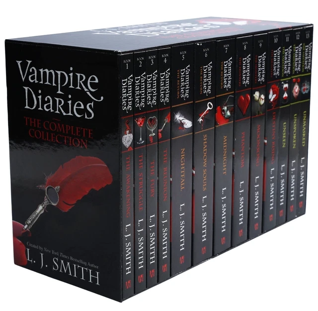 VAMPIRE DIARIES THE Complete 13 Books Box Set by L. J. Smith - Ages 12+ - PB £44.99 - PicClick UK