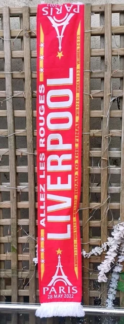 LIVERPOOL FC CHAMPIONS League Final Scarf Paris 2022 £10.00 - PicClick UK