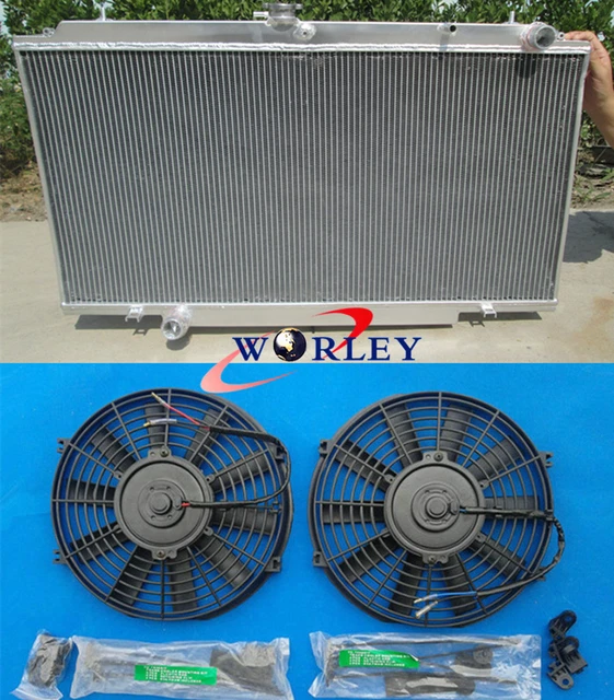 ALUMINUM RADIATOR & Fans For Nissan Patrol Gu Y61 Td42 2.8 3.0 4.2L ...