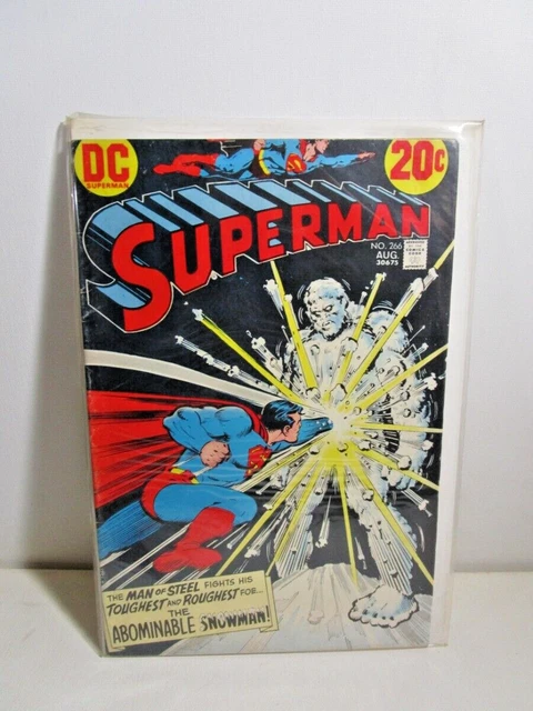 SUPERMAN #266 (1973 DC Comics) Vs. The Abominable Snowman Bagged ...