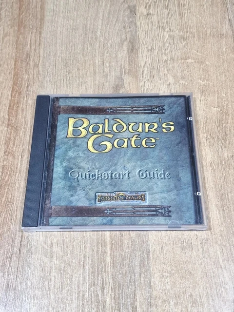 BALDUR'S GATE QUICKSTART Guide Forgotten Realms DVD Rom 1998 Bioware ...