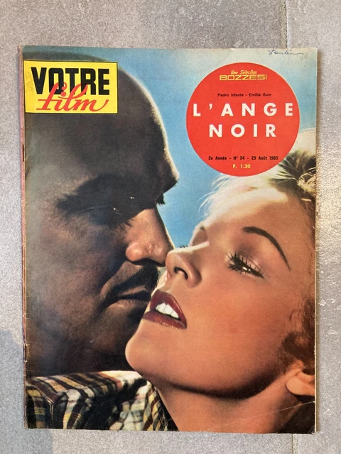 PHOTO ROMAN VOTRE FILM N°24 08/1963 L'ANGE NOIR Pedro Infante Emilia ...