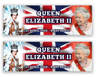 IN LOVING MEMORY of Queen Elizabeth II Banner Rest in Peace Memorial ...