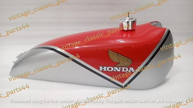 HONDA TL 125 S BJ 1978 Model Steel Red Silver Painted Fuel Tank With ...