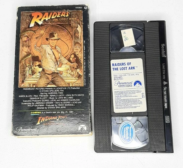 RAIDERS OF THE Lost Ark VHS Paramount 1st Release Temple of Doom Promo ...