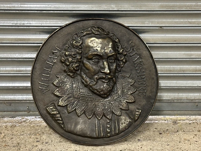 LARGE ANTIQUE CAST Iron Plaque Of William Shakespeare £250.00 - PicClick UK