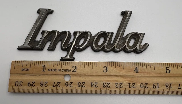 VINTAGE 70'S ORIGINAL Chevy Impala Script Emblem Classic Chevrolet ...