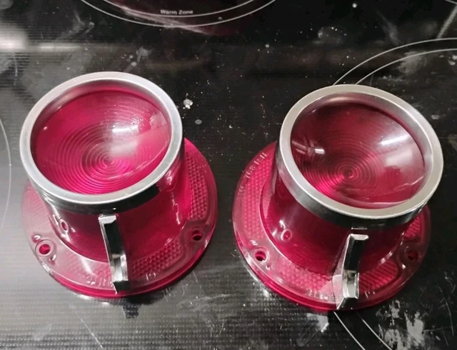 NOS 1961 PONTIAC Bonneville Tail Light Lenses-Glo-Brite Model TMC-767 ...