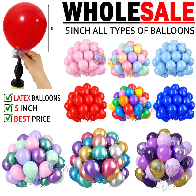 5& INCH ROUND BALLOONS Small ballons Mini Round Baloons Latex PARTY ...
