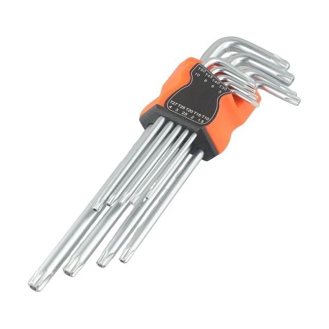 VERSATILE TORX SPANNER and Hex Key Wrench Set with Extended Handle (9 ...
