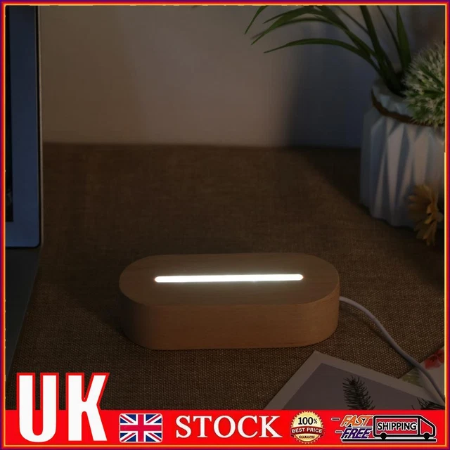 OVAL DISPLAY PEDESTAL - LED Lights Display Base with USB (White Light ...