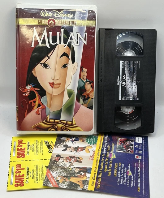 MULAN VHS 1999 Disney Tape Movie Gold Collection Inserts Clamshell ...
