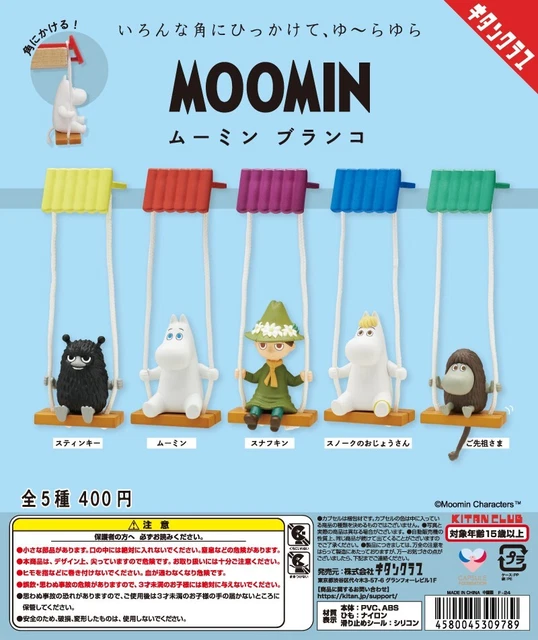 MOOMIN SWING FIGURINE Mascotte Capsule Jouet 5 Types Complet Set Gacha ...