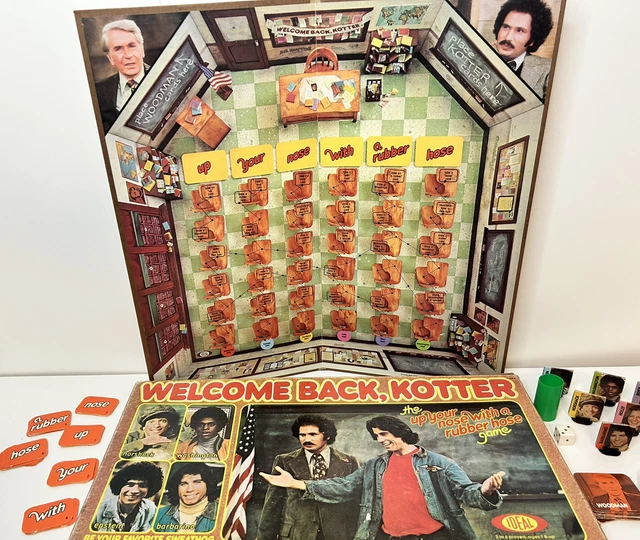 VINTAGE WELCOME BACK Kotter Board Game Ideal 1976 John Travolta 100% ...