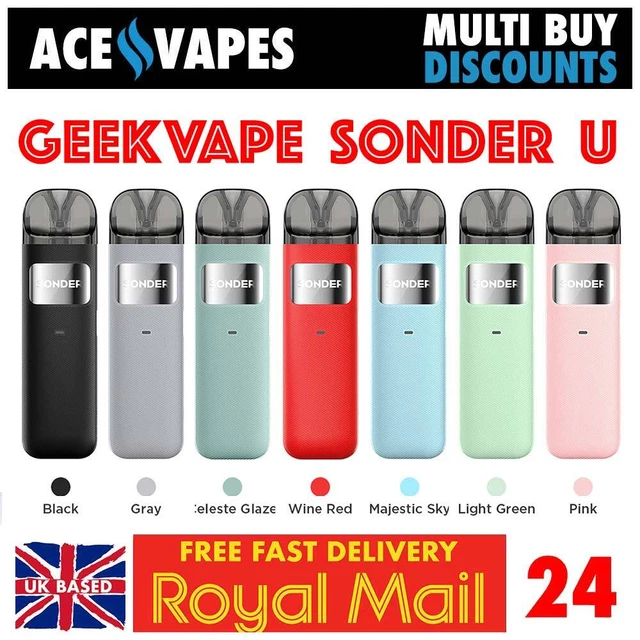 GEEKVAPE SONDER U Pod Vape Kit 1000 mAh | Spare Pods Cartridges 0.7 | 1 ...