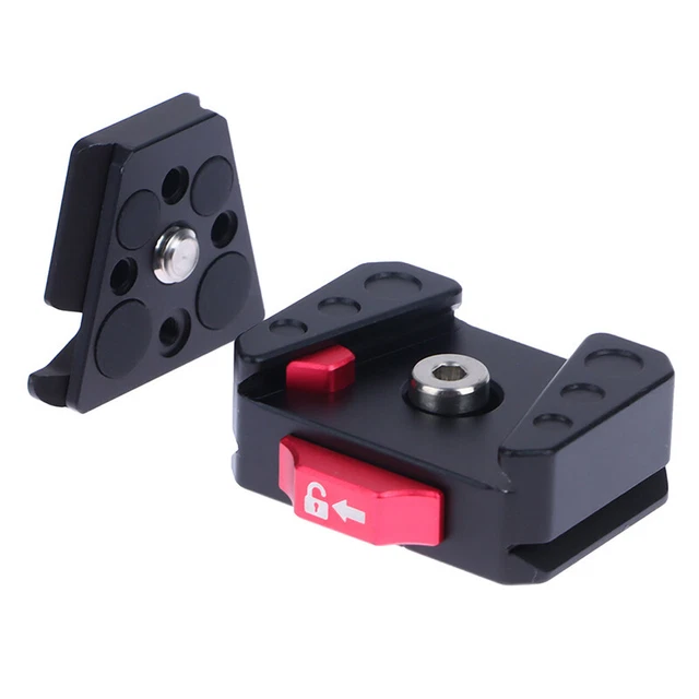 QUICK RELEASE MOUNT Plate Board Anti-shake Clamp V Port for Tripod DSLR ...