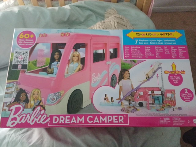 BARBIE DREAM CAMPER VAN Vehicle Doll Playset - HCD46 NEW 60+ PIECES ...