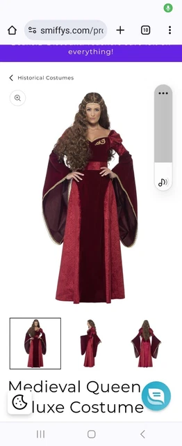 FANCY DRESS MEDIEVAL Queen Smiffys Costume Medium Worn Once £15.00 ...