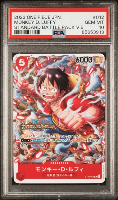 ONE PIECE PSA 10 ST01-012 Monkey D. Luffy Japonais Standard Battle Pack Vol 5 EUR 0,92 - PicClick FR