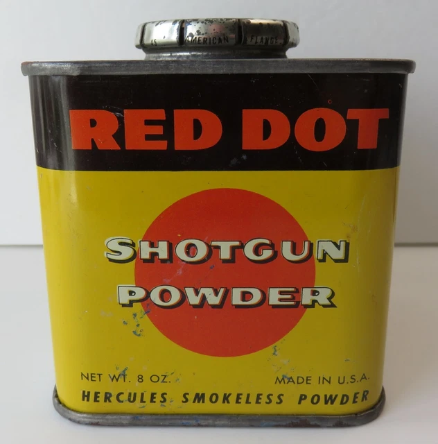 VINTAGE RED DOT Shotgun Hercules Smokeless Powder Tin - Empty (Inv35877 ...
