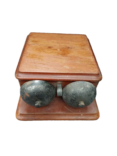 VINTAGE GPO BELL Set. Wall mounted wooden cased C24/234 No 1A C1909 £20 ...