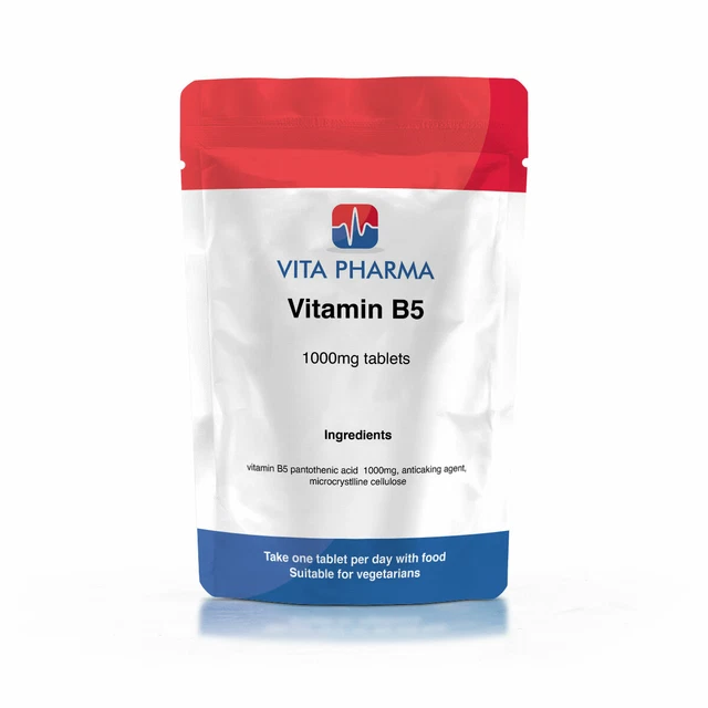 VITAMINA B5 (ÁCIDO Pantoténico) 1000mg (240 Tabletas) Piel Sana ...