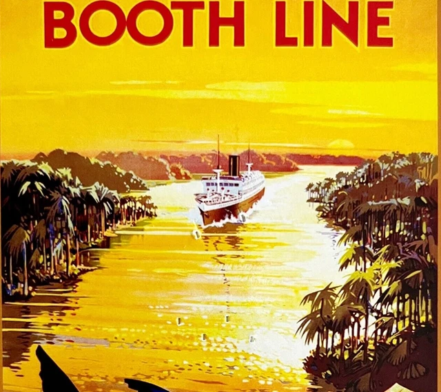 BOOTH LINE CRUISE Postcard Amazon River Unused Unposted Vtg Poster ...