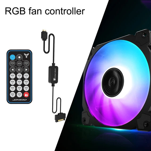 JONSBO PC CASE Controller Portable Fast 5V 3 Pin RGB Fan Controller ...