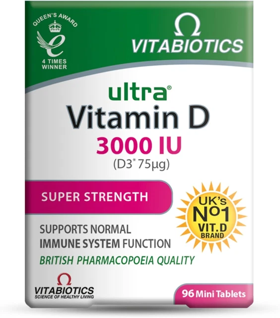 VITAMIN D TABLETS 3000IU, Vitabiotics Ultra £11.87 - PicClick UK
