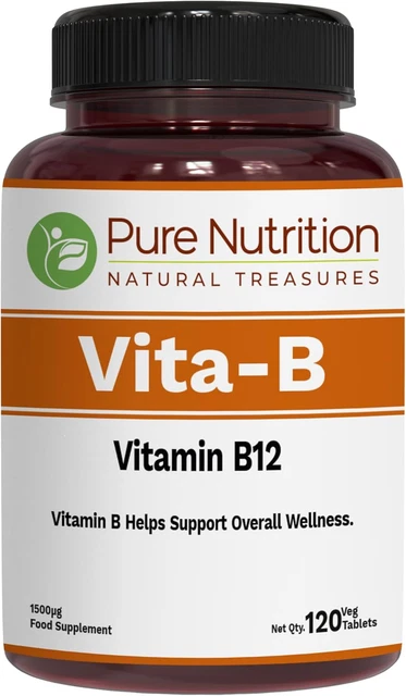 PURE NUTRITION NATURAL Vitamin B12 1500Mcg (Methylcobalamin) | 120 Veg ...
